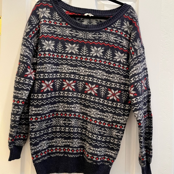 Joie | Sweaters | Joie Oversized Nordic Sweater Wool And Cashmere Small ...